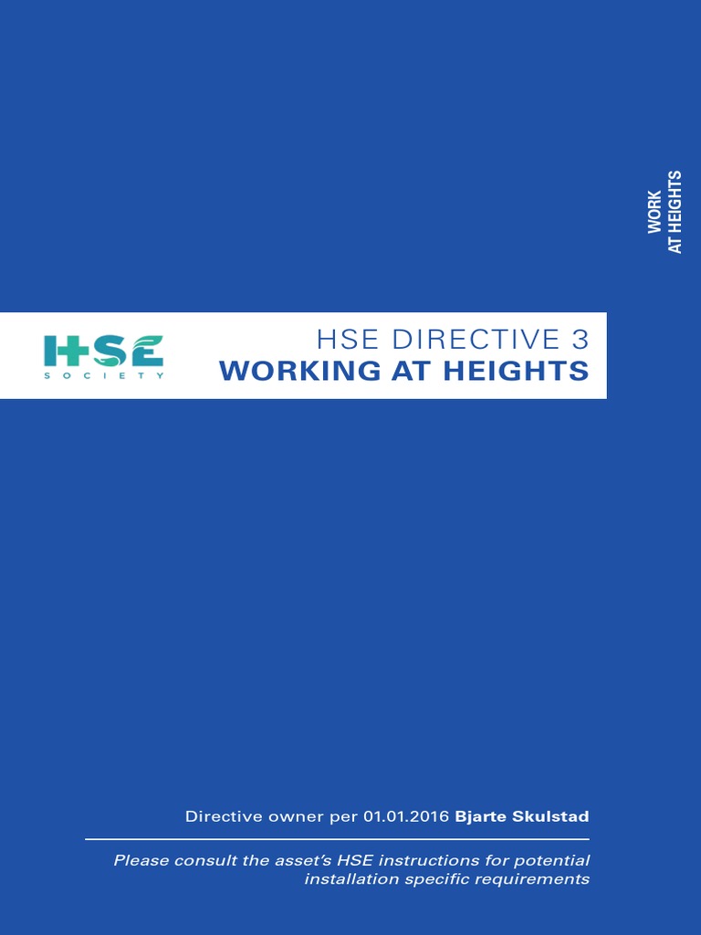 Working at Heights: Hse Directive 3 | PDF | Scaffolding | Safety