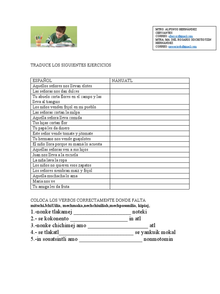 Ejercicios Presente | PDF