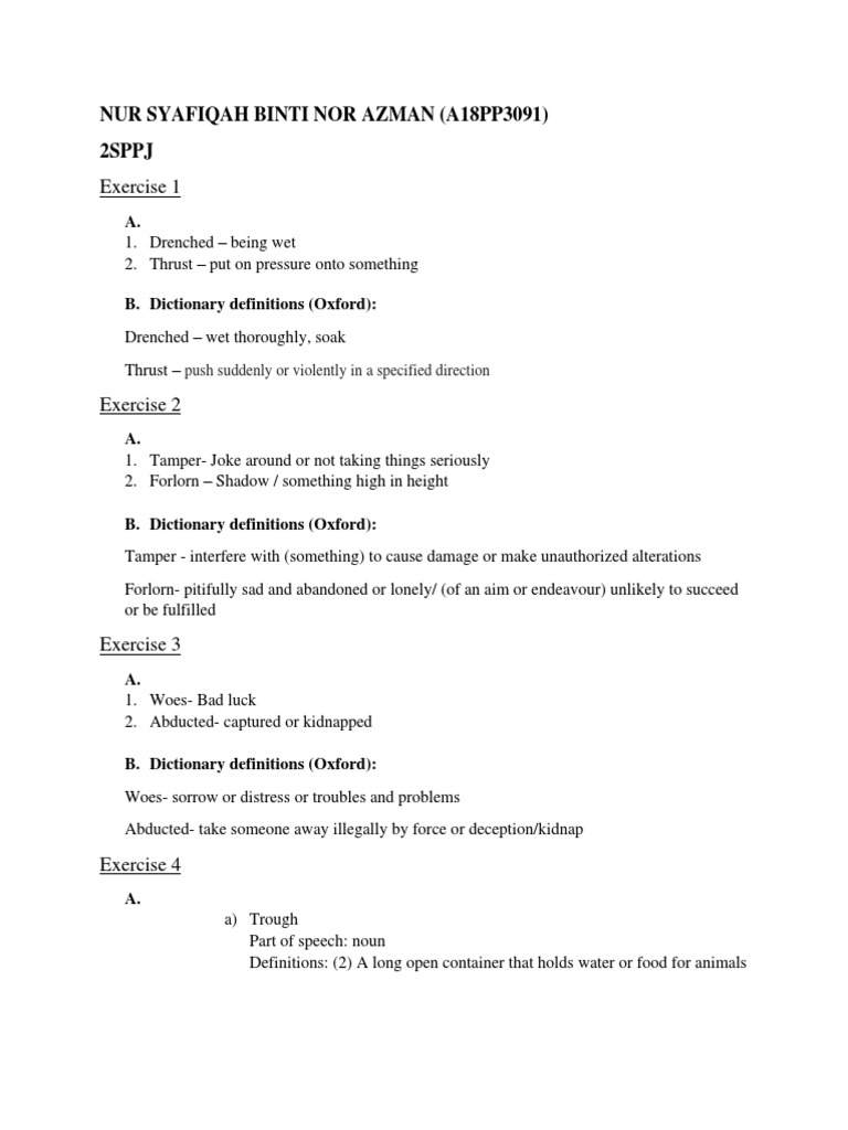 Unit 3 Exercise | PDF