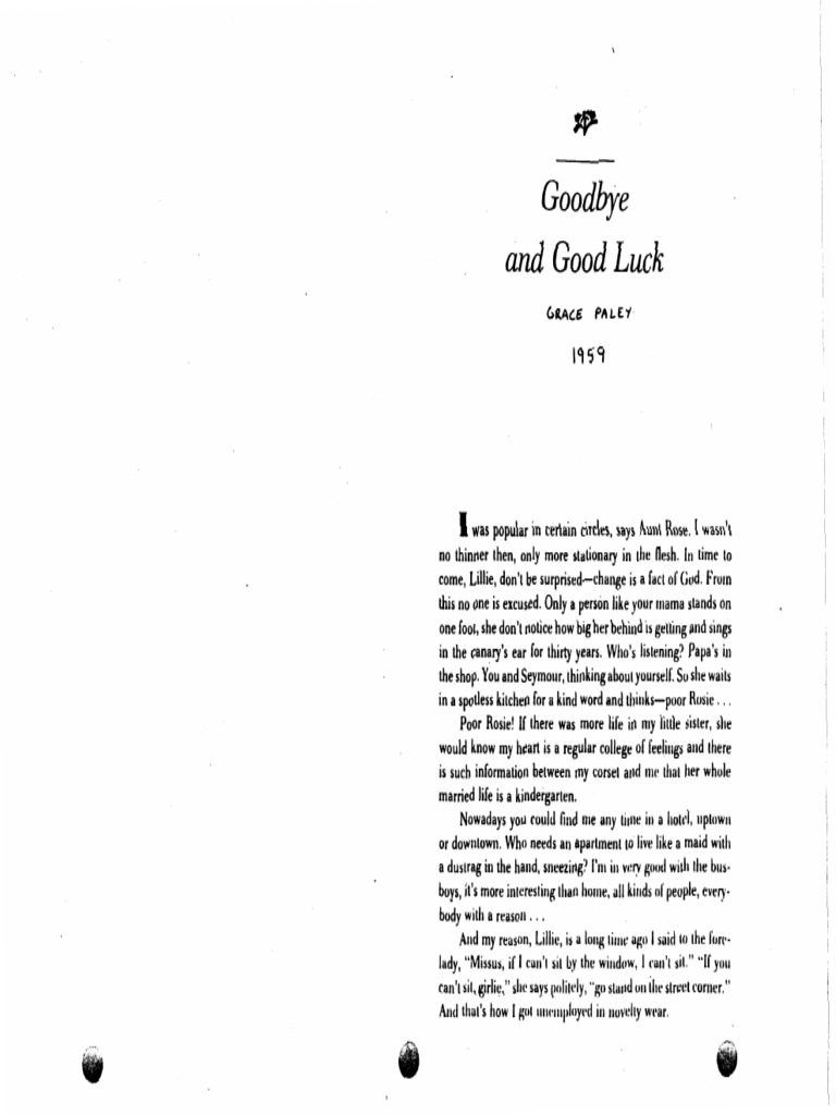 Goodbye and Good Luck PDF | PDF