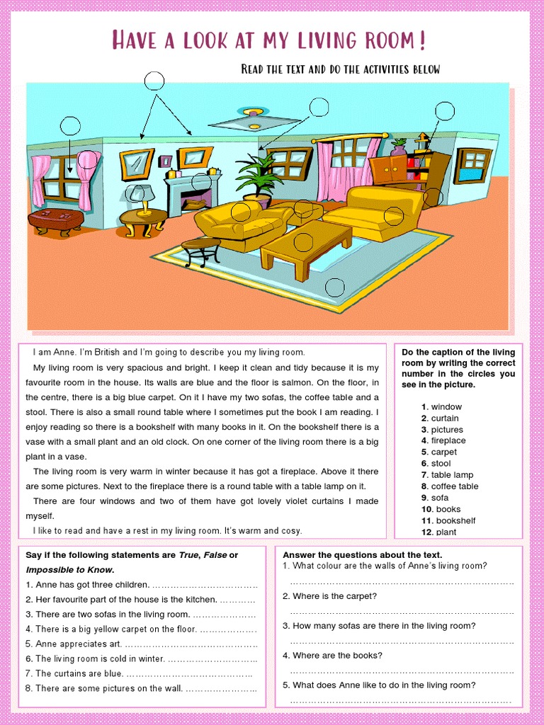 My Cozy Living Room Description | PDF