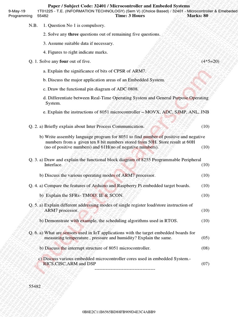 Te-It Sem5 Mep-Cbcgs May19 | PDF | Embedded System | Classes Of Computers