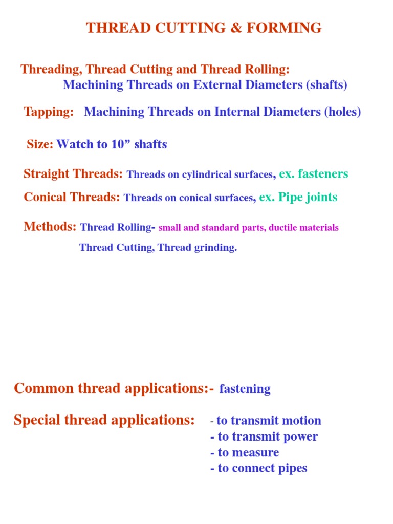 Lecture7 PDF | PDF | Screw | Tools