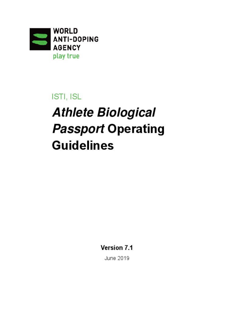 Guidelines Abp v71 PDF | PDF | Doping In Sport | Science
