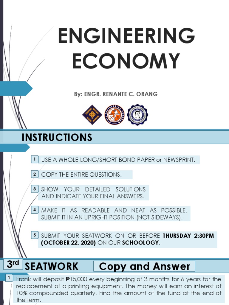 Engineering Economy: By: Engr. Renante C. Orang | PDF