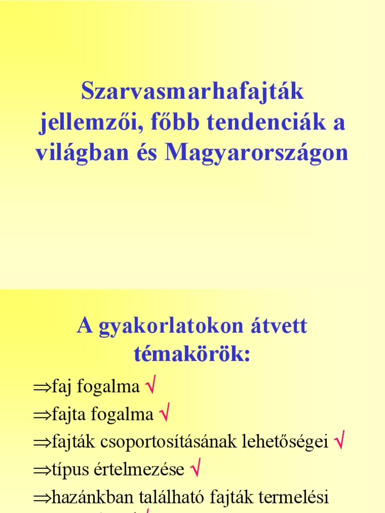 Szarvasmarha Fajták | PDF