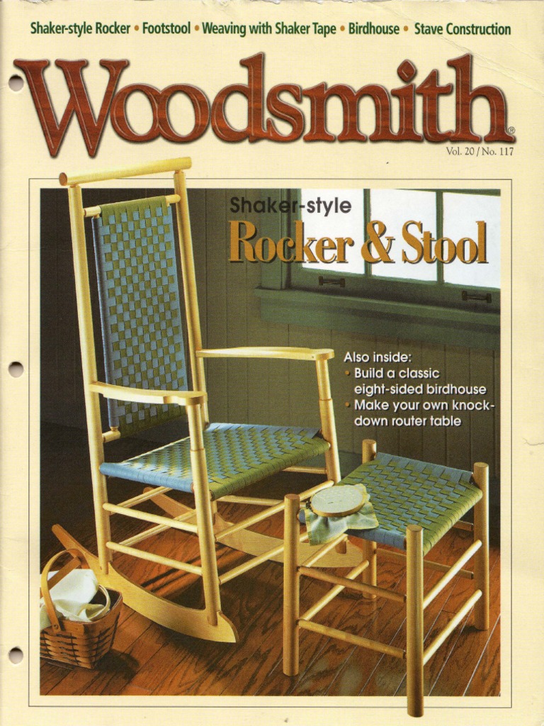 (RM) Woodsmith #117 - Shaker-Style Rocker & Stool PDF | Download Free ...