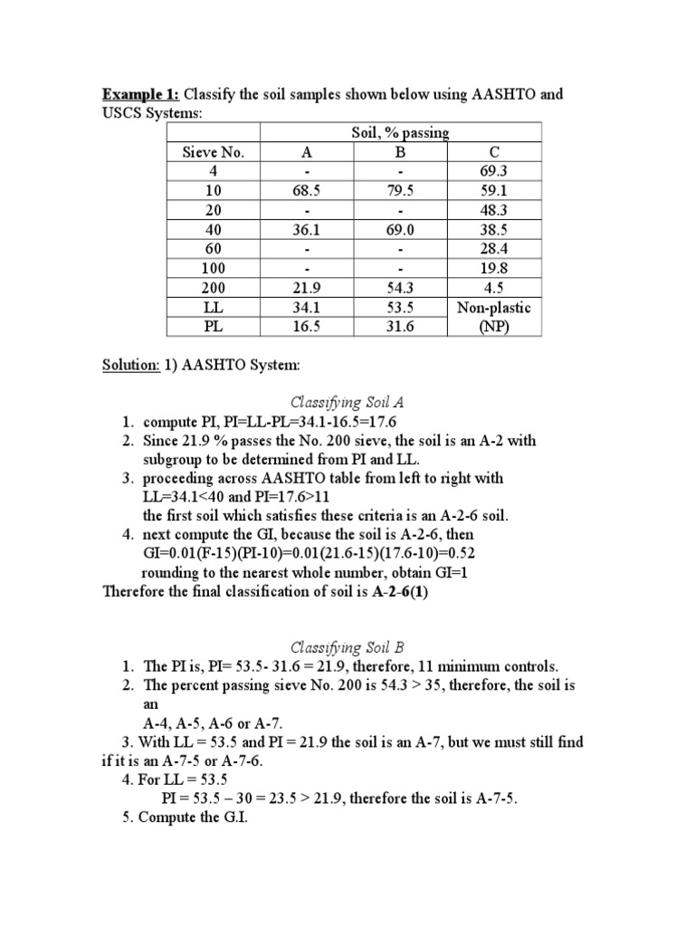 AASHTO and USCS Soil Classification Guide | PDF | Sand | Silt