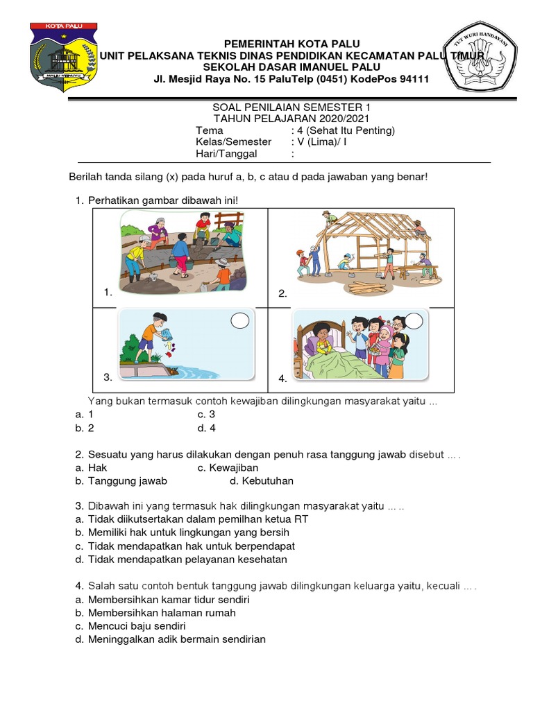 Soal Pas Tema 4 Kelas 5 | PDF