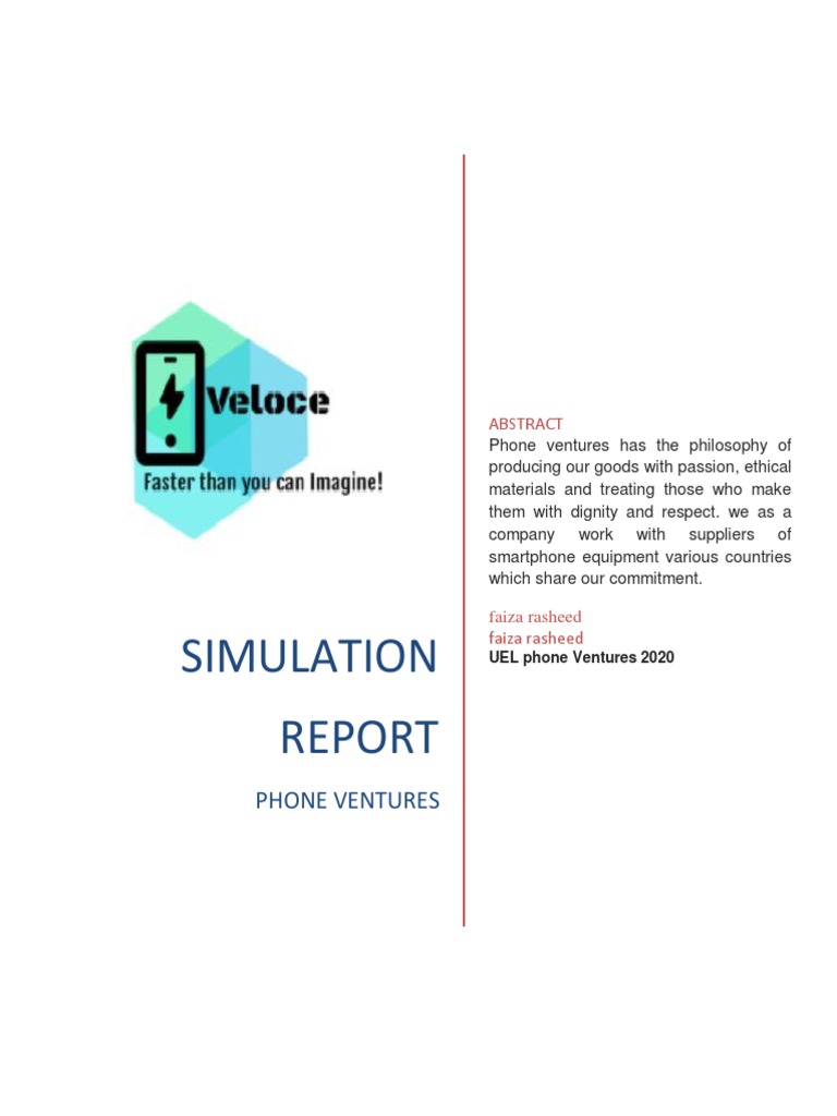 Simulation: Phone Ventures | PDF | Swot Analysis | Competition