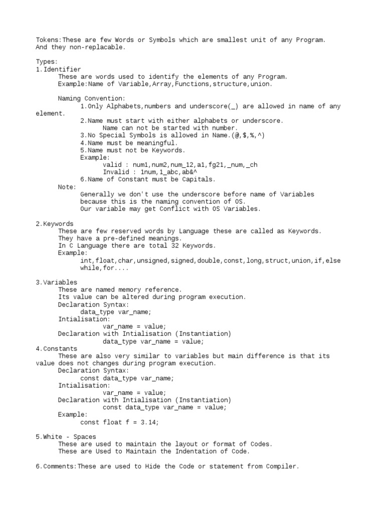 Lecture 5 | PDF | Reserved Word | Variable (Computer Science)