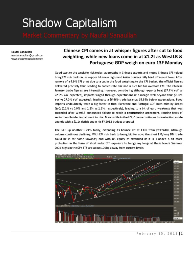 Shadow Capitalism: Market Commentary by Naufal Sanaullah | PDF | Euro ...