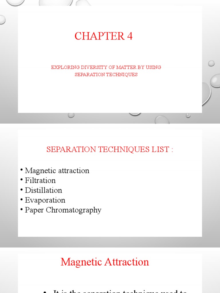 Science Class: Separation Techniques | PDF