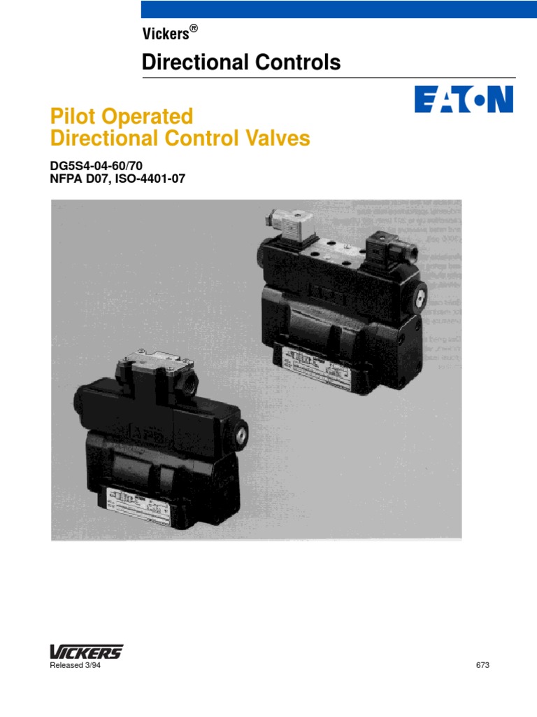 Pilot Operated Directional Control Valves | PDF
