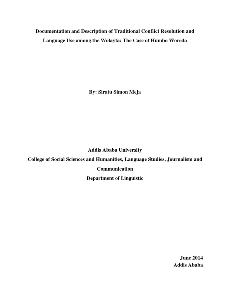 Siratu Simon | PDF | Conflict (Process) | Conflict Resolution
