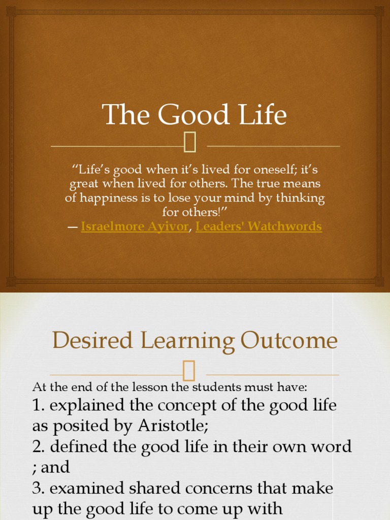 Good Life | PDF