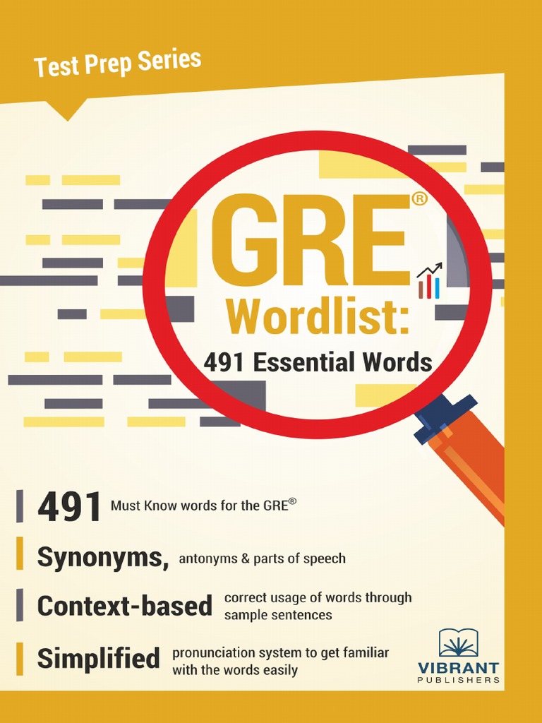 GRE Wordlist: 491 Essential Words | PDF