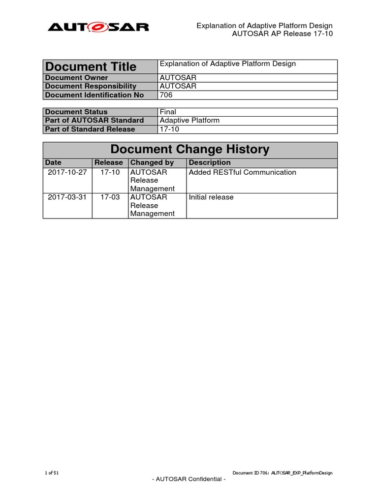 AUTOSAR EXP PlatformDesign | PDF | Application Programming Interface ...