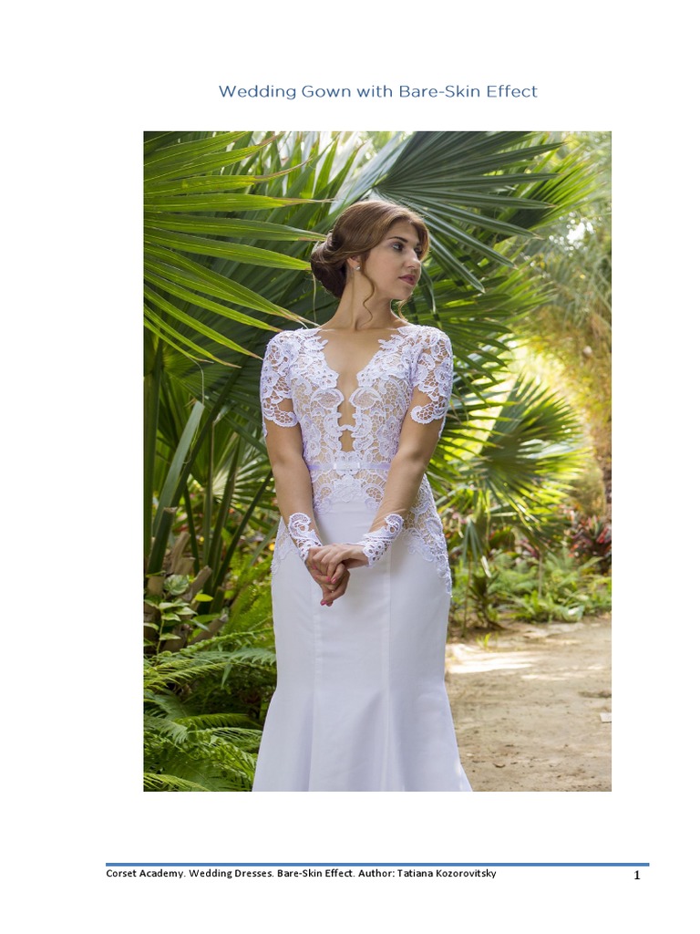 Gown With Bare Skin Effect | PDF | Human Body | Softlines (Retail)