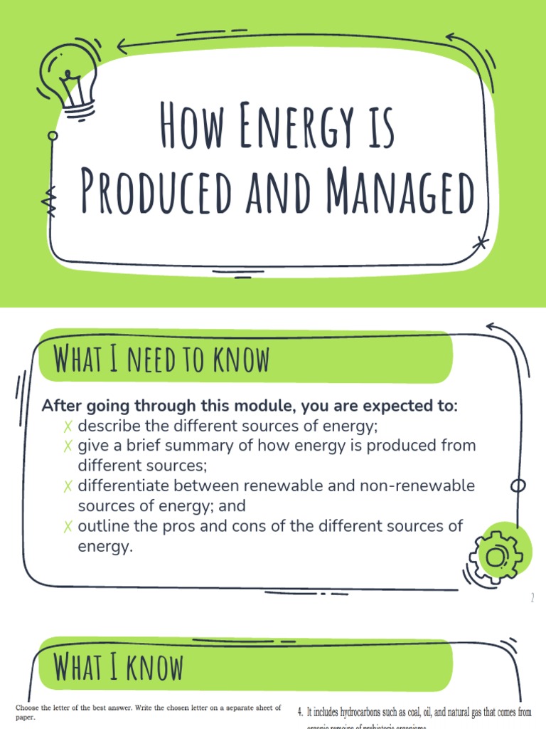 How Energy Is Produced and Managed PDF | PDF | Power Station | Solar Power