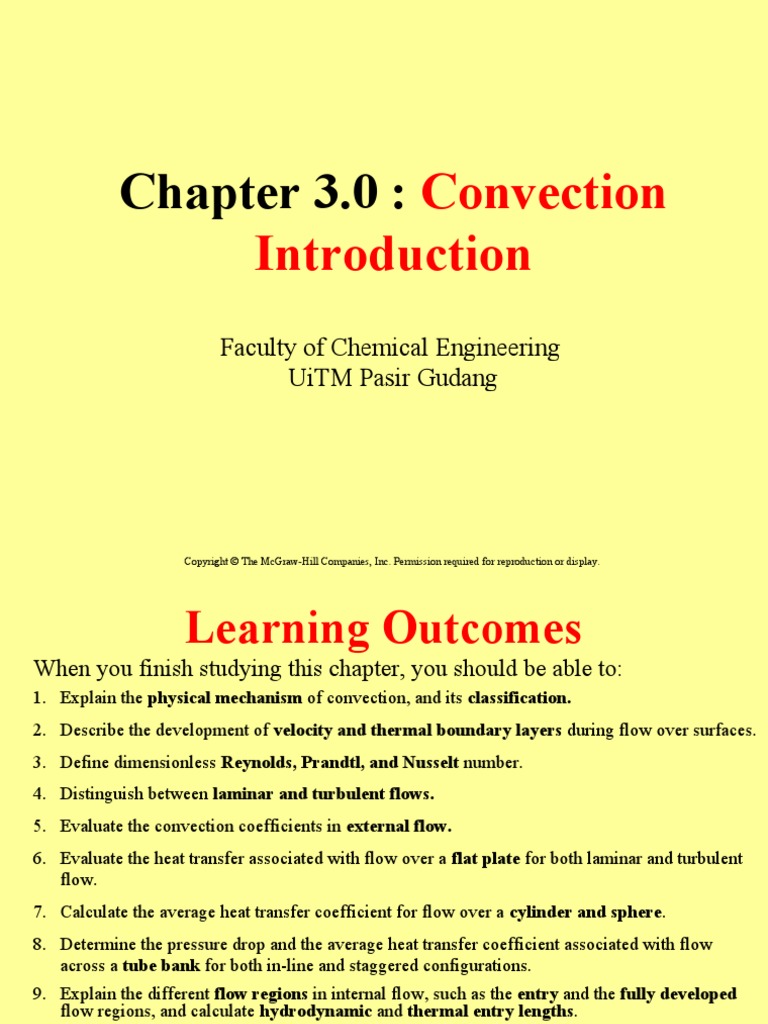 Convection: Faculty of Chemical Engineering Uitm Pasir Gudang | PDF | Boundary Layer | Fluid ...