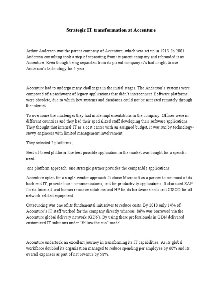 Accenture Case | PDF