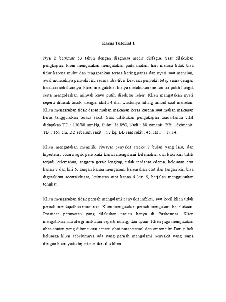 Kasus KDP Tutorial 1 | PDF | Pengembangan Diri | Kesehatan Holistik