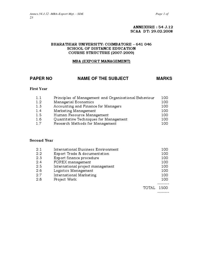 M.B.A. Export Management | PDF | Human Resource Management | Marketing