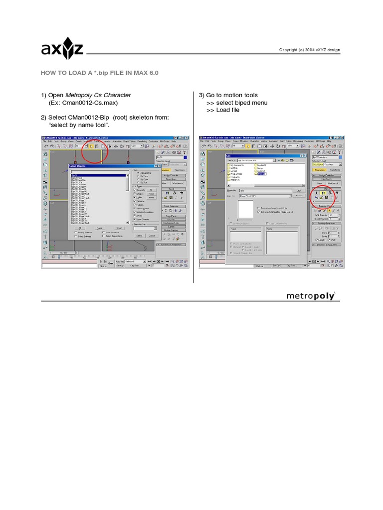 Load *.bip Files in Max 6.0 Guide | PDF