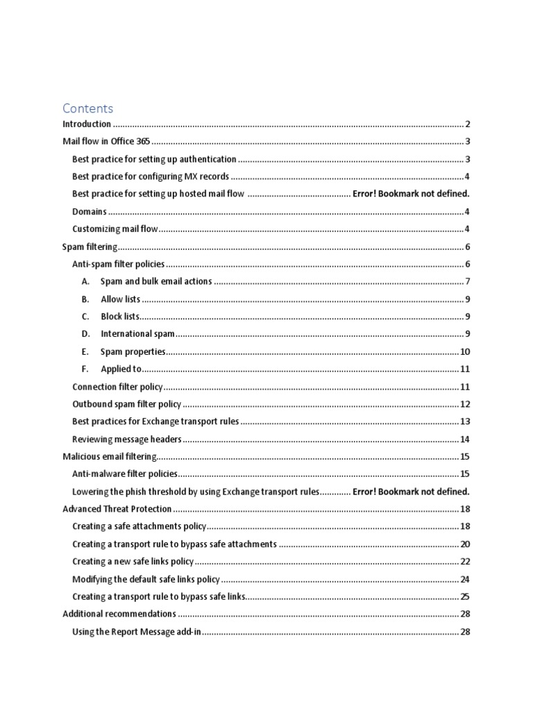 EOP and ATP Configuration Best Practices Customer PDF | PDF | Email ...