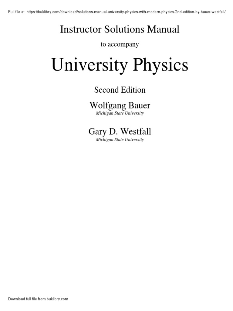 University Physics Solutions Manual | PDF | Euclidean Vector | Force