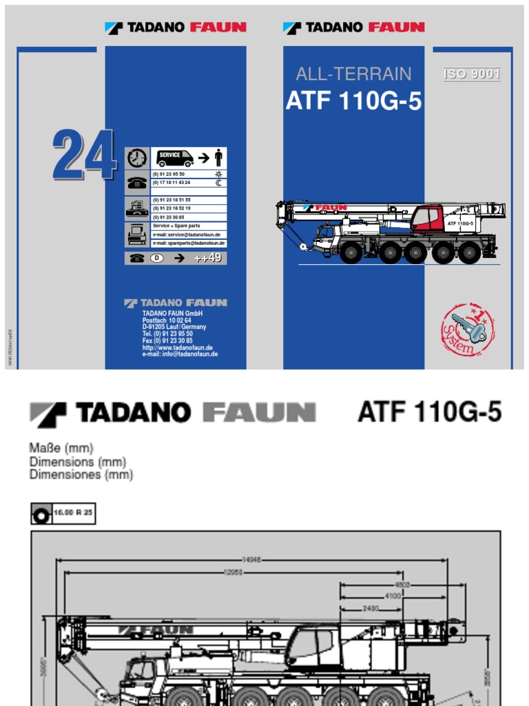 Xumpw4a2myponcc0tadano Faun Atf 110g-5 All Terrain Man Network ...