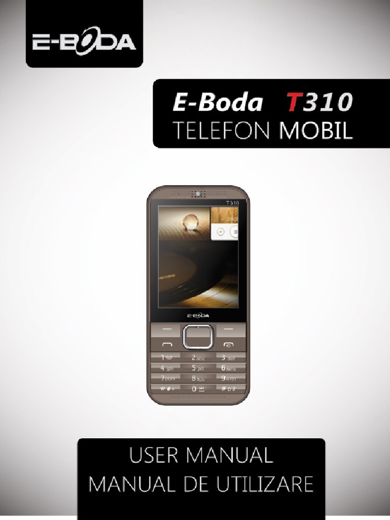 E-Boda T310 User Manual Overview | PDF | Battery Charger | Telephone