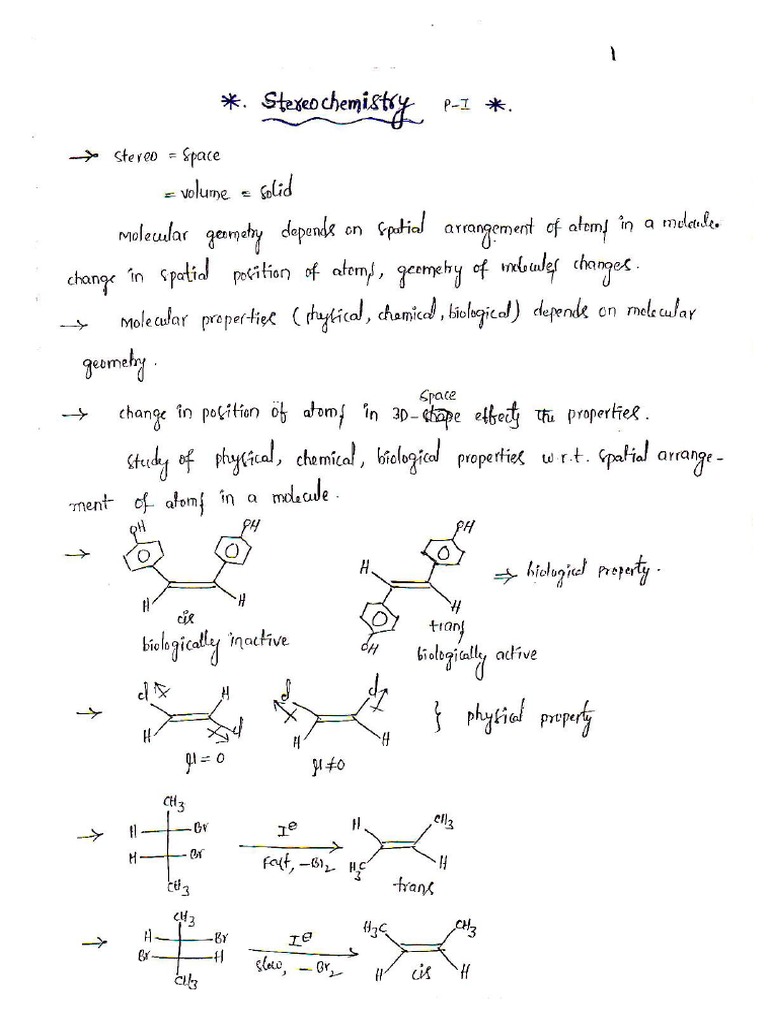 StereoChemistry-CSIR Notes | PDF