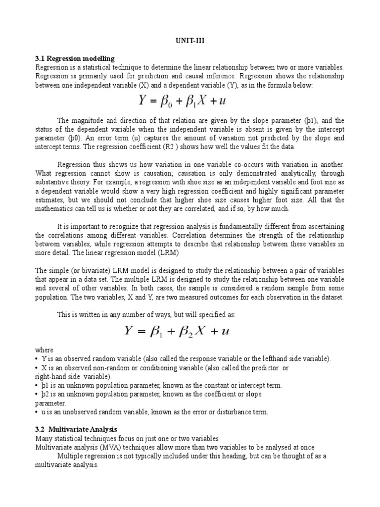 Regression Modeling in Data Analytics | PDF | Cluster Analysis ...