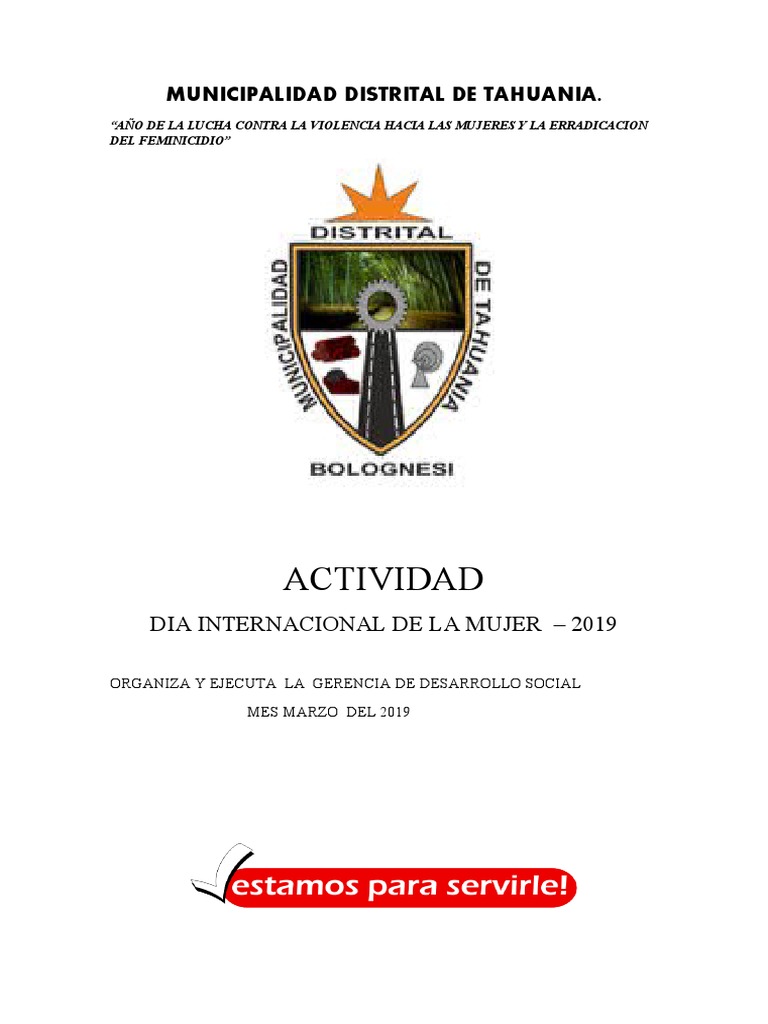 Actividad Dia Internacional de La Mujer | PDF | Mujer | Igualdad de género