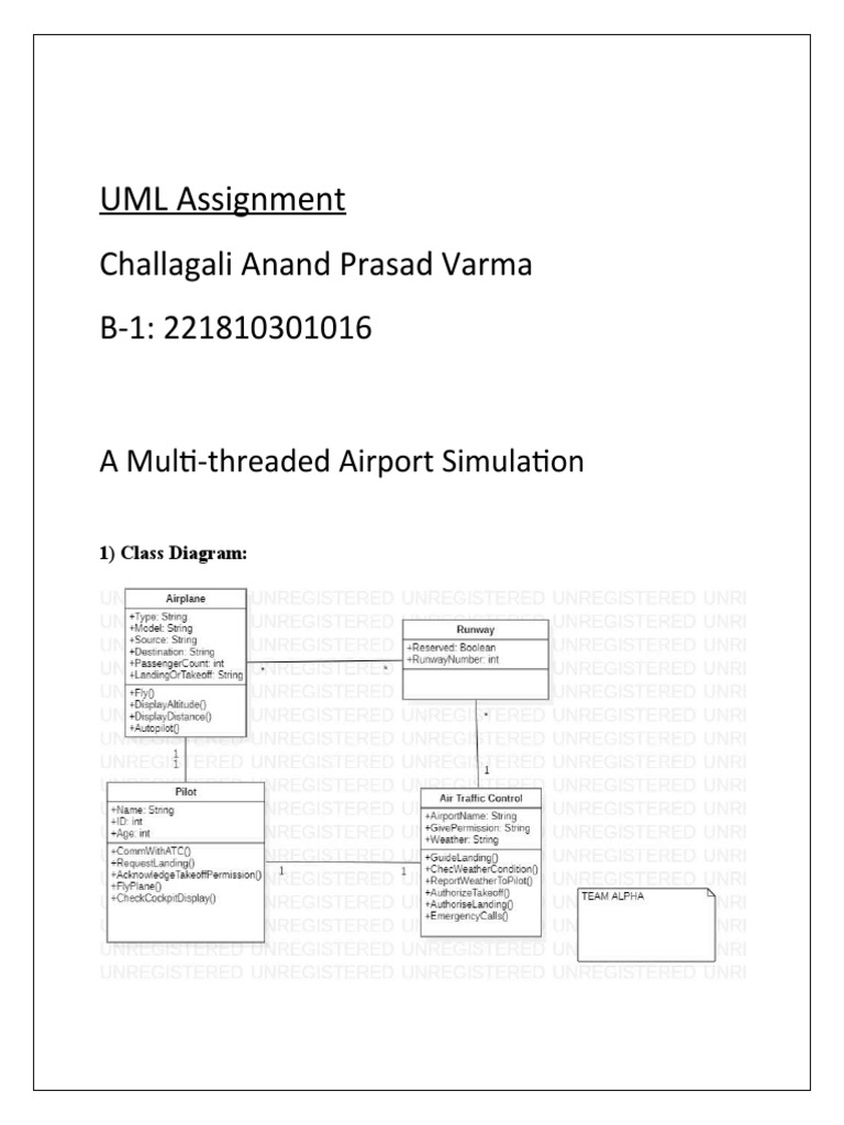 UML Airport-Simulation - Alpha | PDF