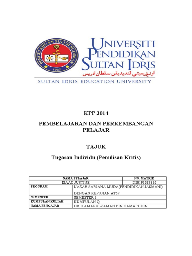 Penulisan Kritis KPP3014 | PDF