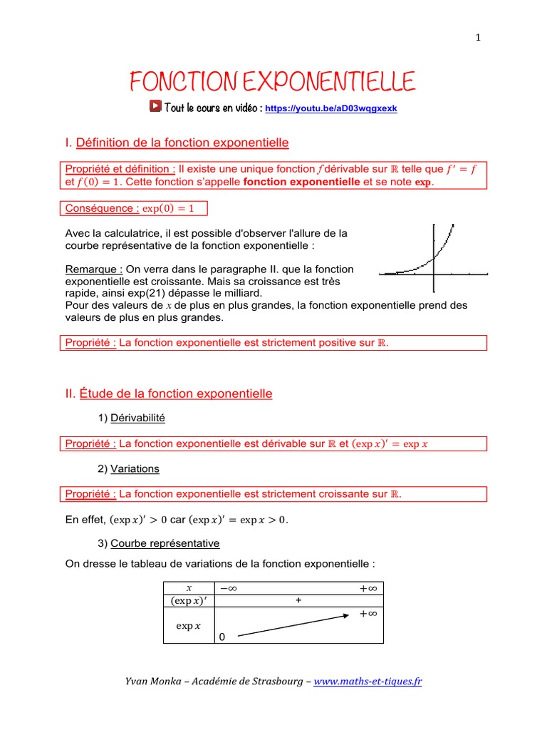 19 Expo PM | PDF | Fonction exponentielle | Fonction (Mathématiques)
