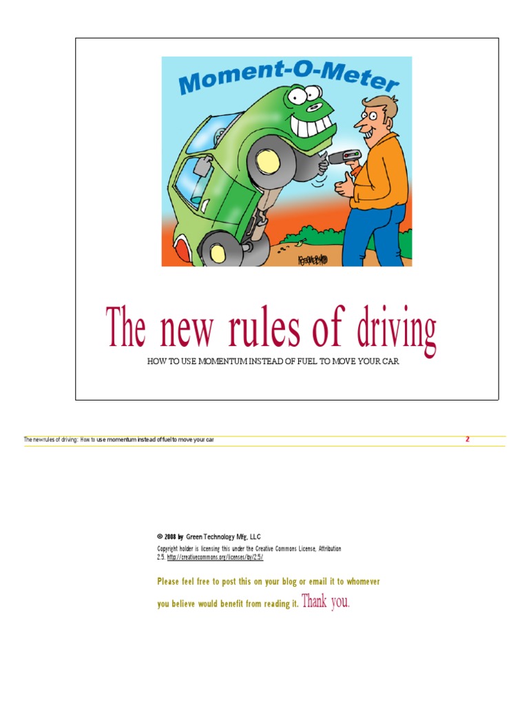 598new Rules of Driving | PDF | Fuel Economy In Automobiles | Car
