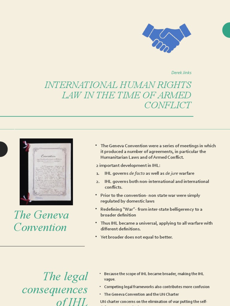 International Human Rights Law in The Time of Armed Conflict | PDF ...
