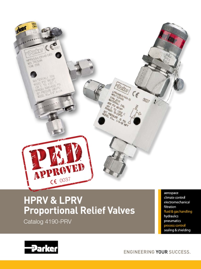 HPRV & LPRV Proportional Relief Valves: Catalog 4190-PRV | PDF | Valve ...
