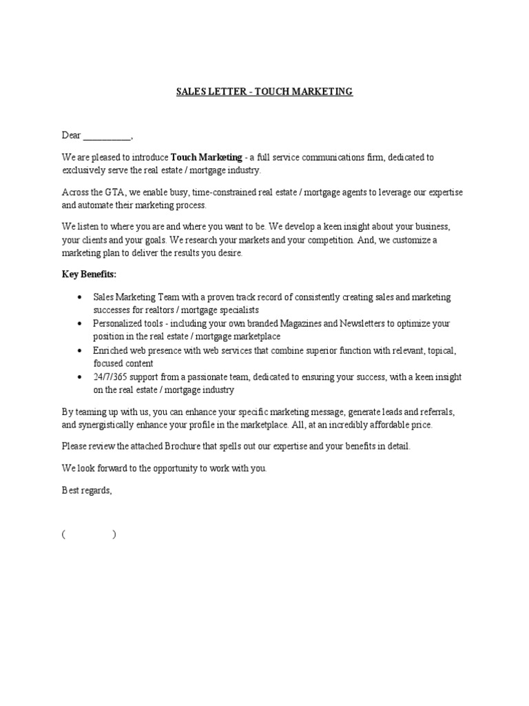 Real Estate Marketing Solutions by Touch | PDF