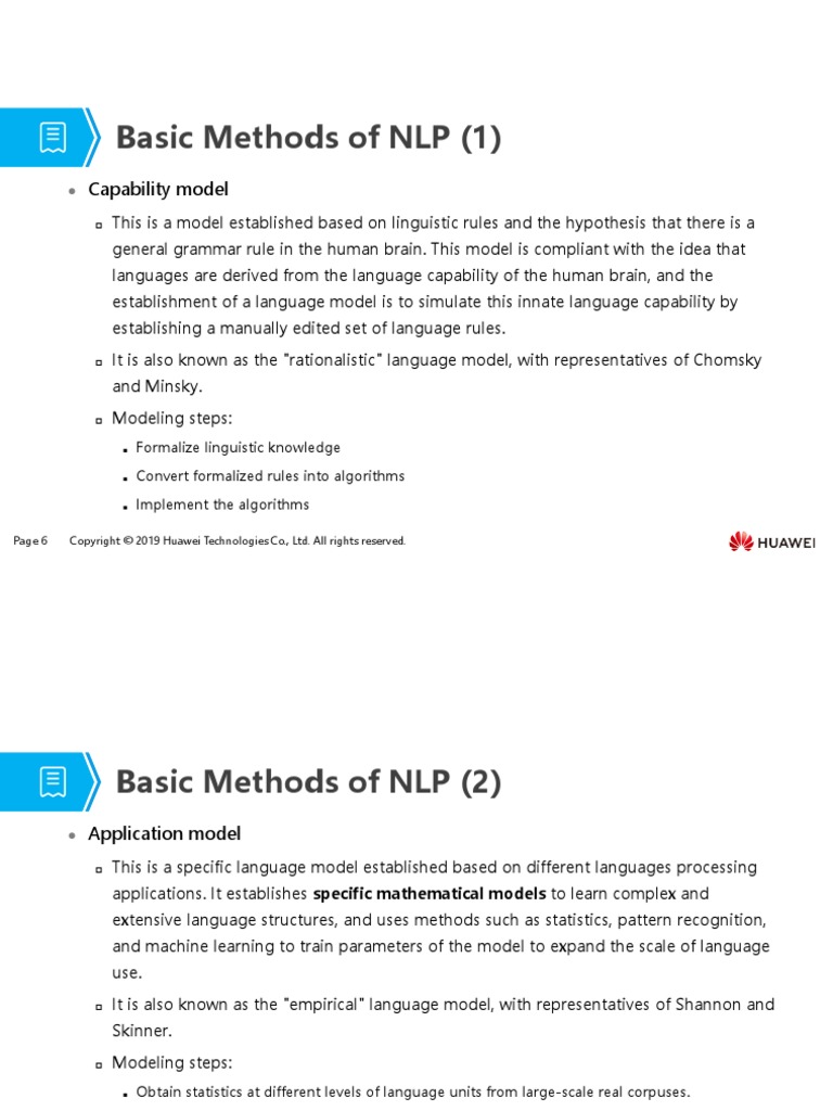 Basic Methods of NLP (1) : Capability Model | PDF