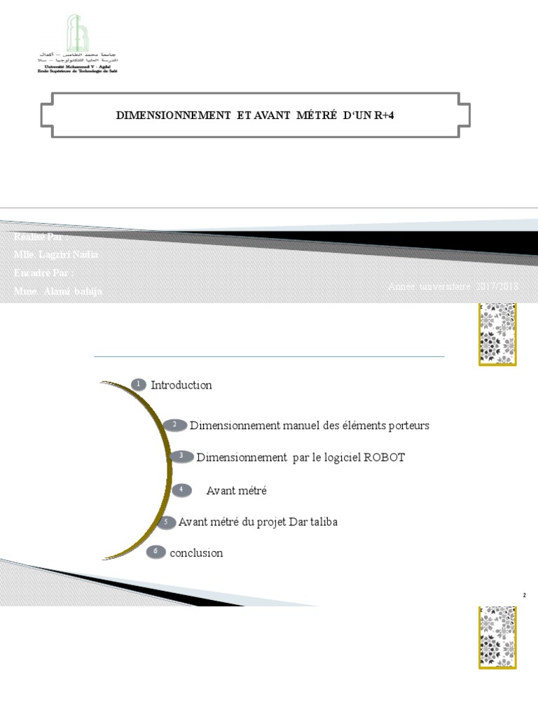 Présentation Stage Fin D'études | PDF | Ingénierie civile | Technologie du bâtiment