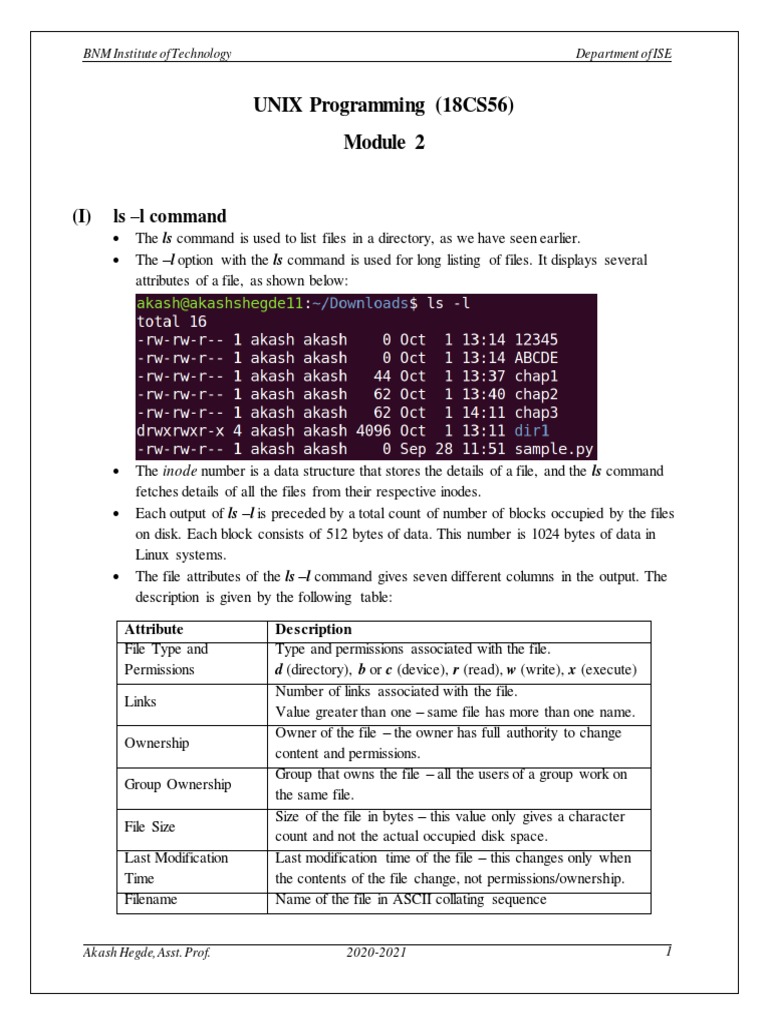 UNIX Programming - Module 2 Notes PDF | Download Free PDF | Regular ... UNIX Programming - Module 2 Notes PDF | Download Free PDF | Regular ...