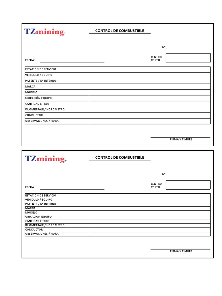 Formato de Control de Combustible Excel | PDF | Tecnología