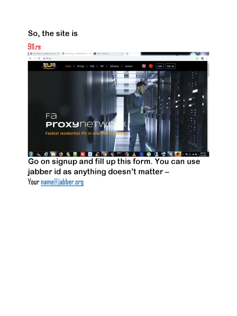 Setup Guide for 911.re Proxy Service | PDF | Computers