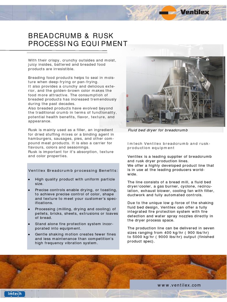 Ventilex Breadcrumb Production Leaflet | PDF | Breads | Baking