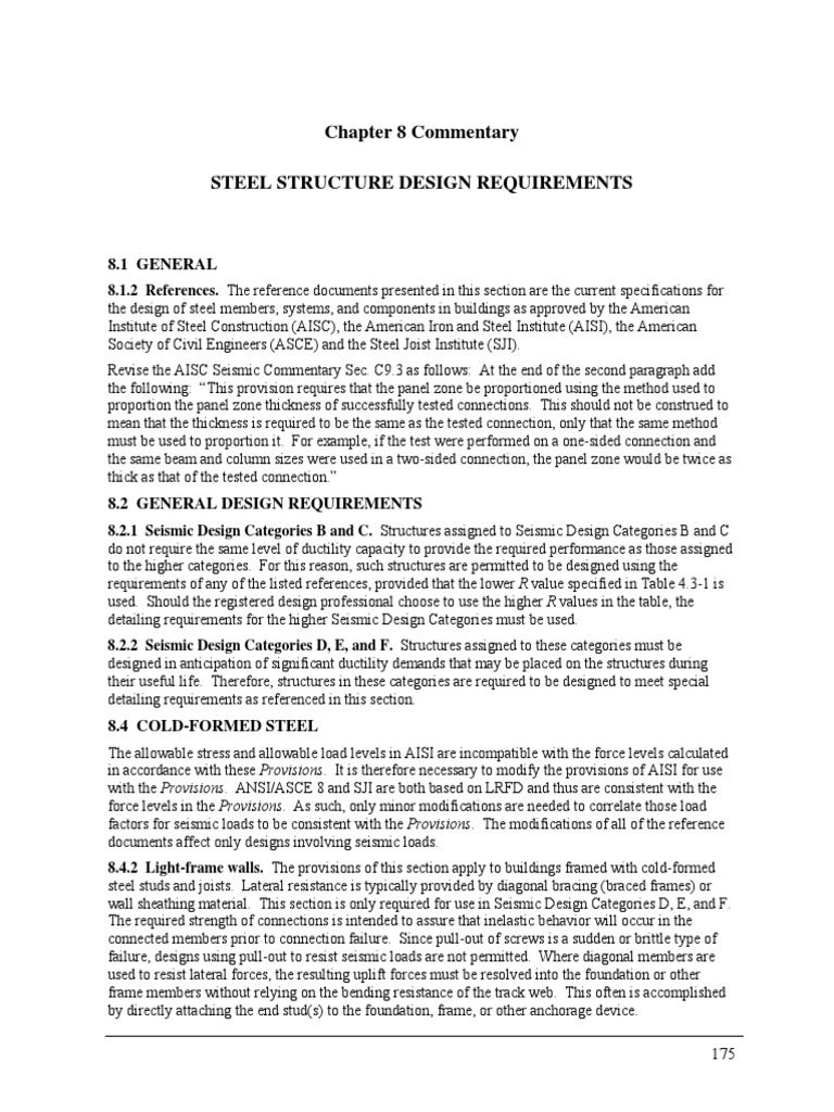 C8-Steel Structures Design Requirements-Commentary | PDF | Buckling ...